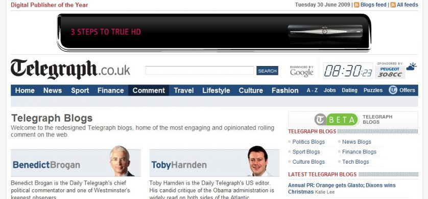Telegraph Relaunches Blogs on WordPress | inter.connect